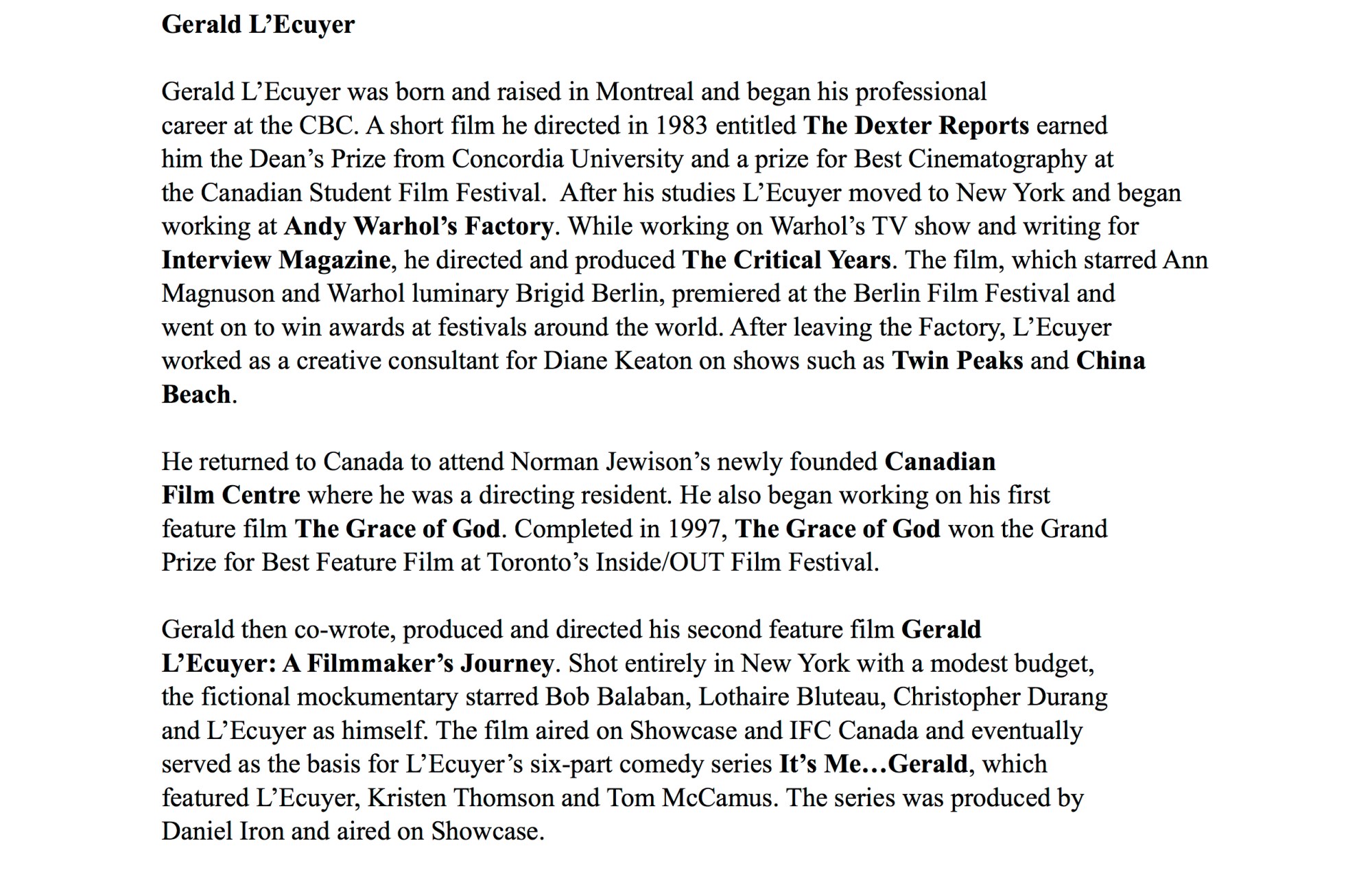 Bios – Shadows on the Rock